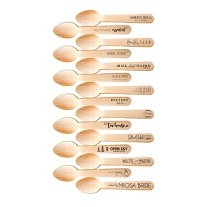 Personalized Wooden Utensils Available in Three Sizes - Custom Text or ...