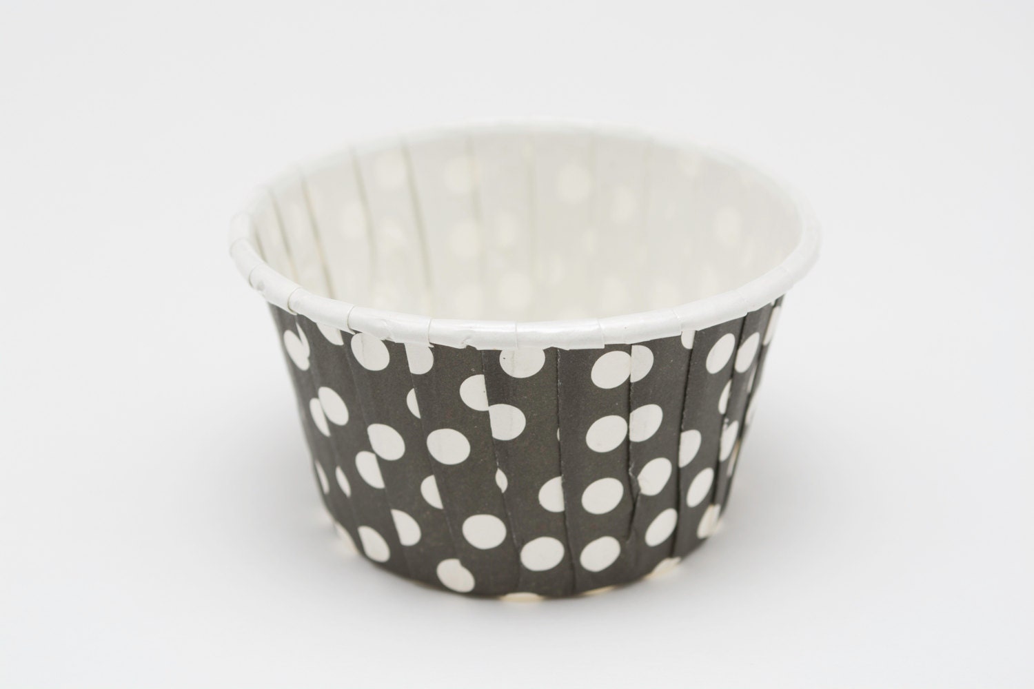 Polka Dot Nut or Portion Paper Baking Cups Black and White | Etsy