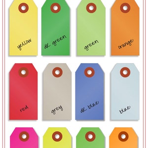 Mini Shipping Paper Tags - Sixteen Colors Available - 1.375 X 2.75 ...