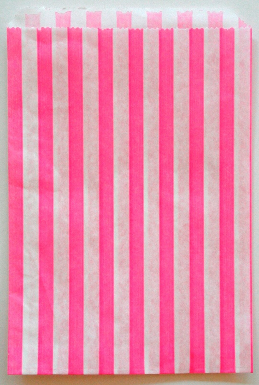 Set of 200 - Traditional Sweet Shop Pink Stripe Paper Bags - 10x14 New ...