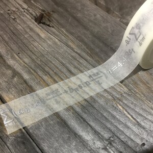 Washi Tape - 15mm - Metalic Silver Calculus Math on White - Deco Paper ...