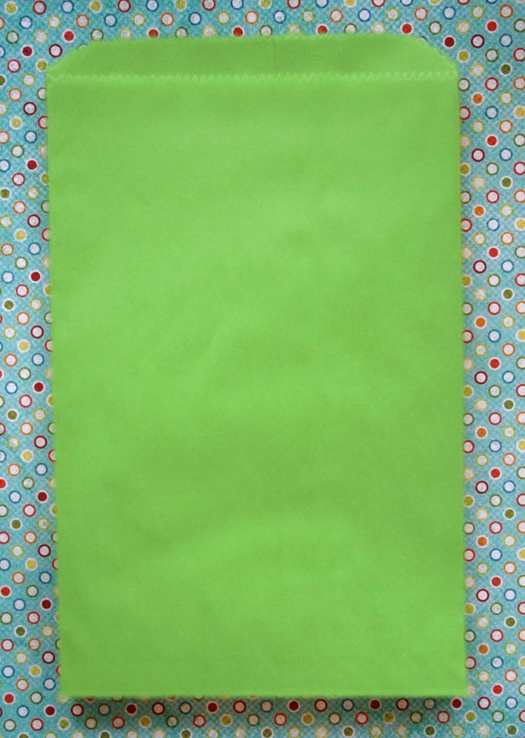 Set of 25 Apple Green Flat Paper Merchandise Bags 6.25 X 9.25 Inches ...
