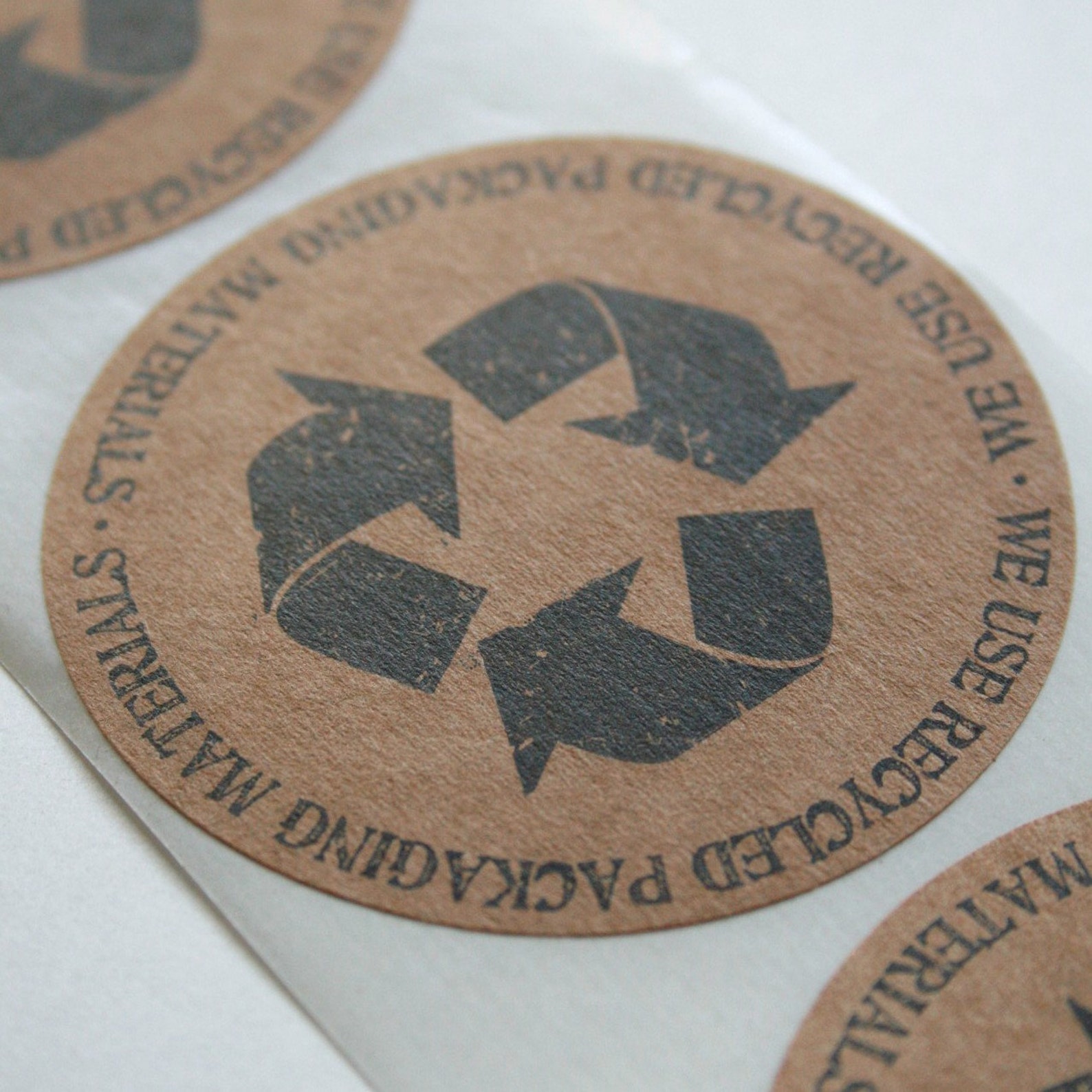 QTY 100 Recycled Packaging Sticker Let Your Customers Know - Etsy