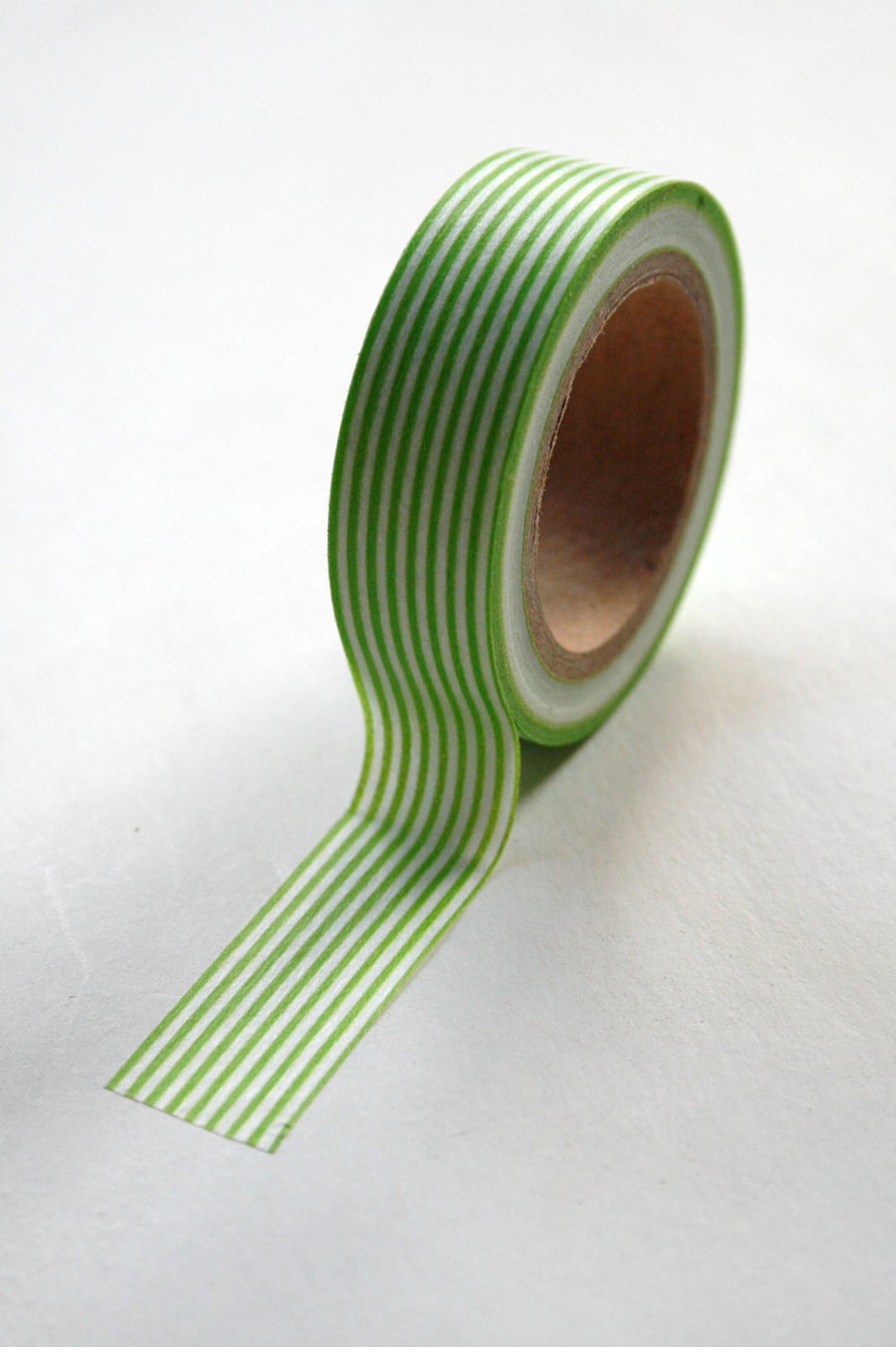 Washi Tape - 15mm - Lime Green Vertical Stripe Pattern - Deco Paper ...