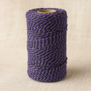 Full Spool Heavy Twine - 100 Yards - Black and Violet - 10 Ply Heavy ...