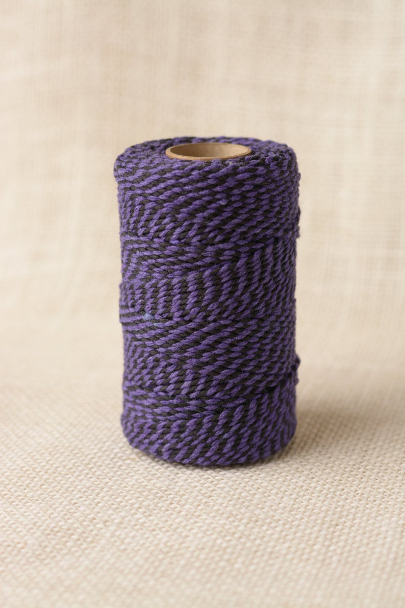 Full Spool Heavy Twine - 100 Yards - Black and Violet - 10 Ply Heavy ...