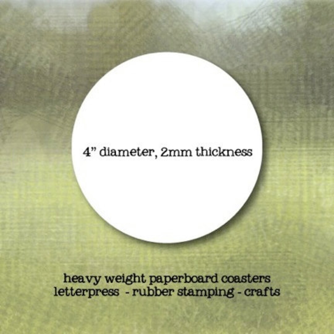 4 Inch Round Blank Paper Coasters - Set of 100 - Crafting or Stamping ...