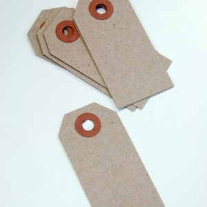 Mini Shipping Paper Tags - Natural Brown Kraft - 1.375 X 2.75 - Pack of ...