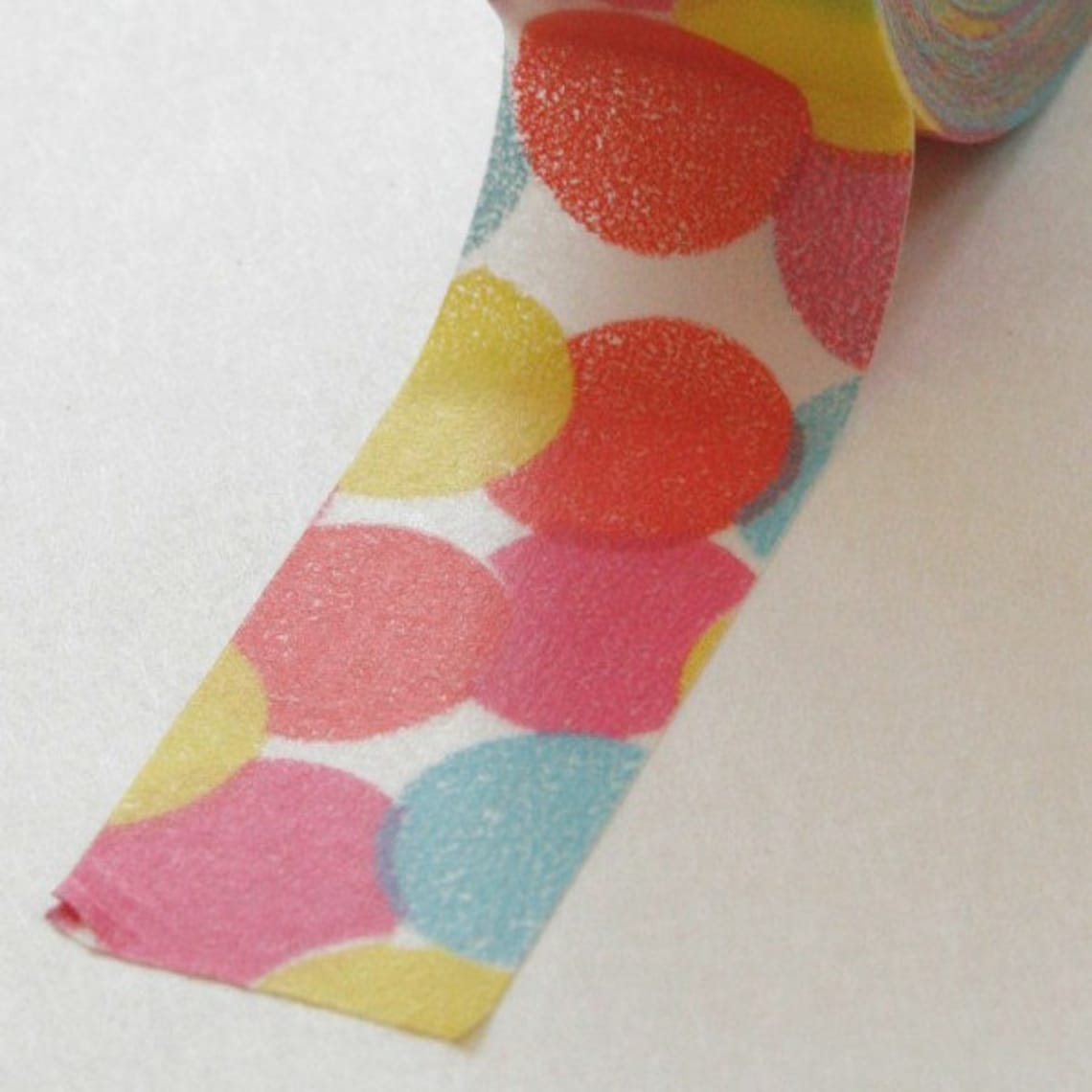 Washi Tape 15mm Multi Color Primary Confetti Dot on White - Etsy