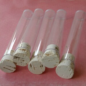500 Clear Plastic Storage Tubes and Corks FDA 1 x 4 7/8 | Etsy