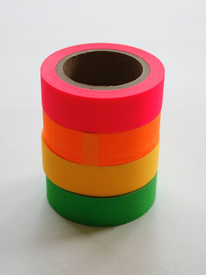 Washi Tape 15mm bright Yellow 21 - Etsy