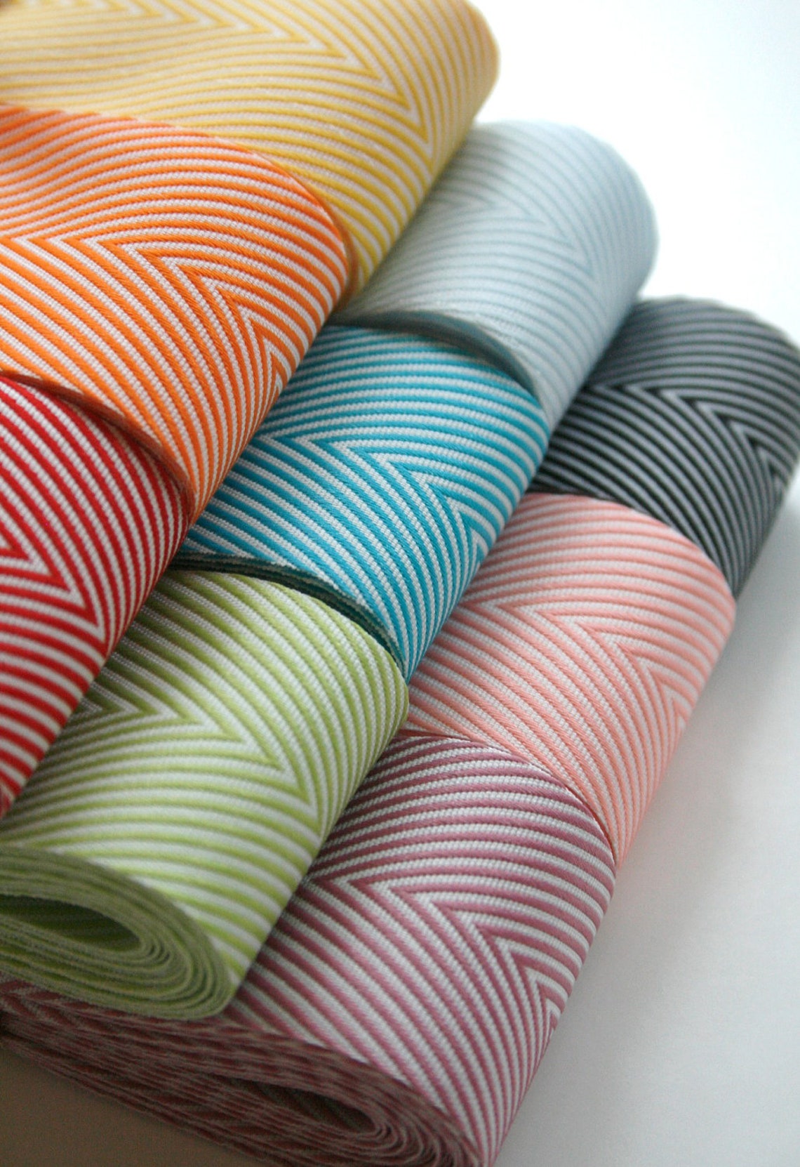 Chevron Twill Herringbone Ribbon Available in Nine Colors - Etsy