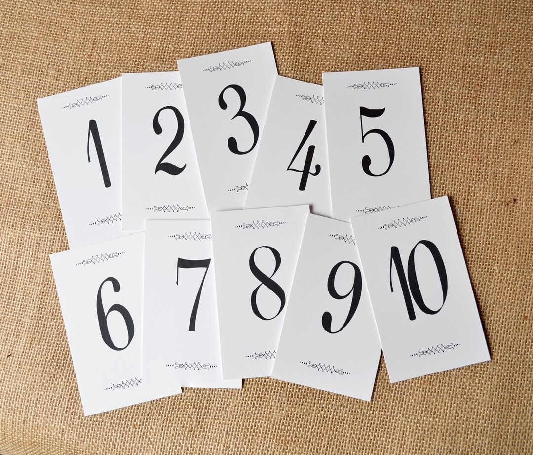 Table Cards Set - Set of 32 - Heavy Paper Matte Finish - Flashcards ...