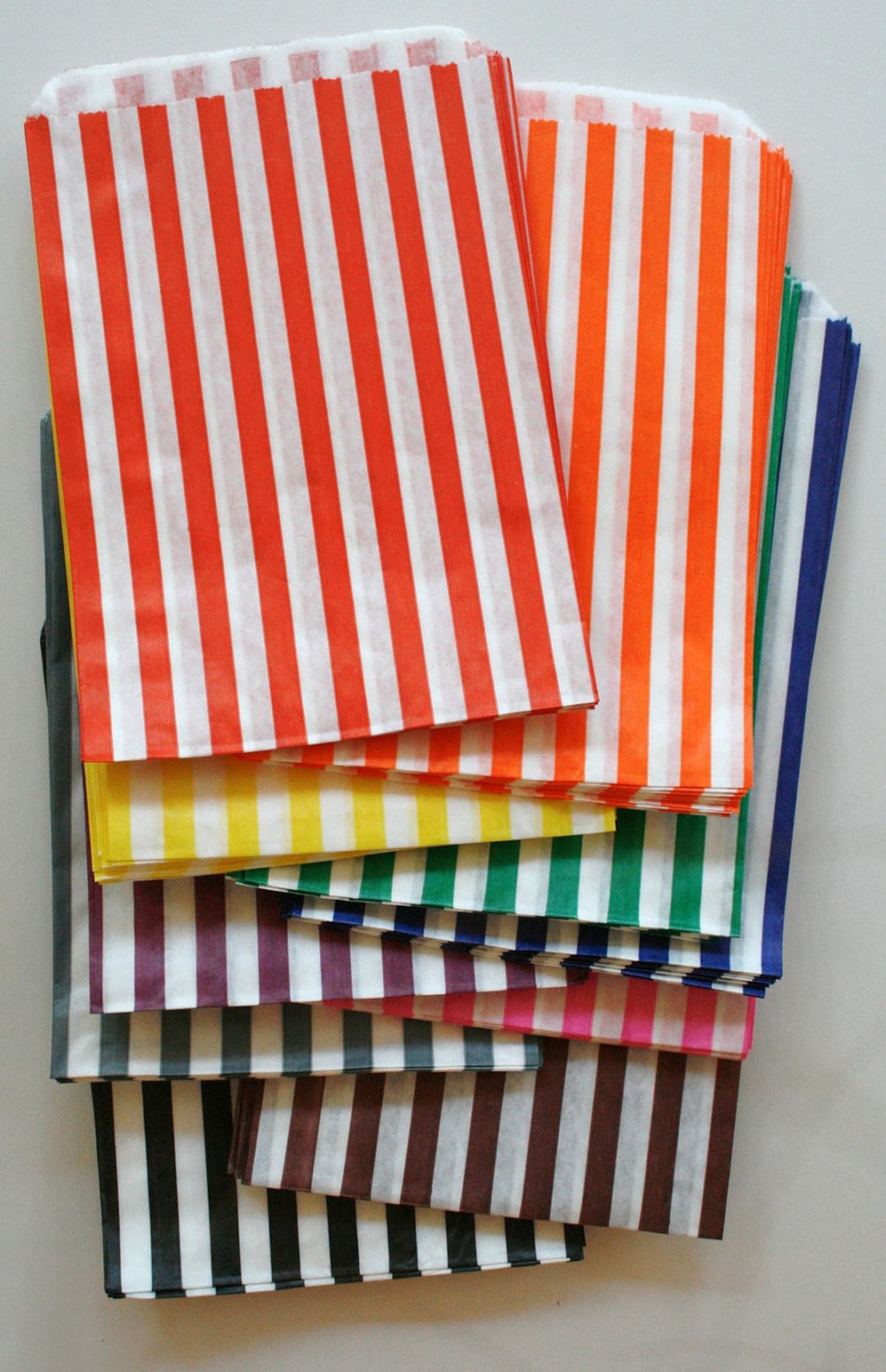 Set of 50 Traditional Sweet Shop Candy Stripe Paper Bag - Etsy