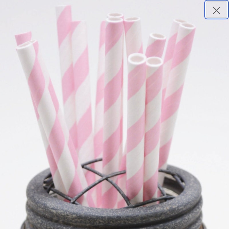Striped Straws - Etsy