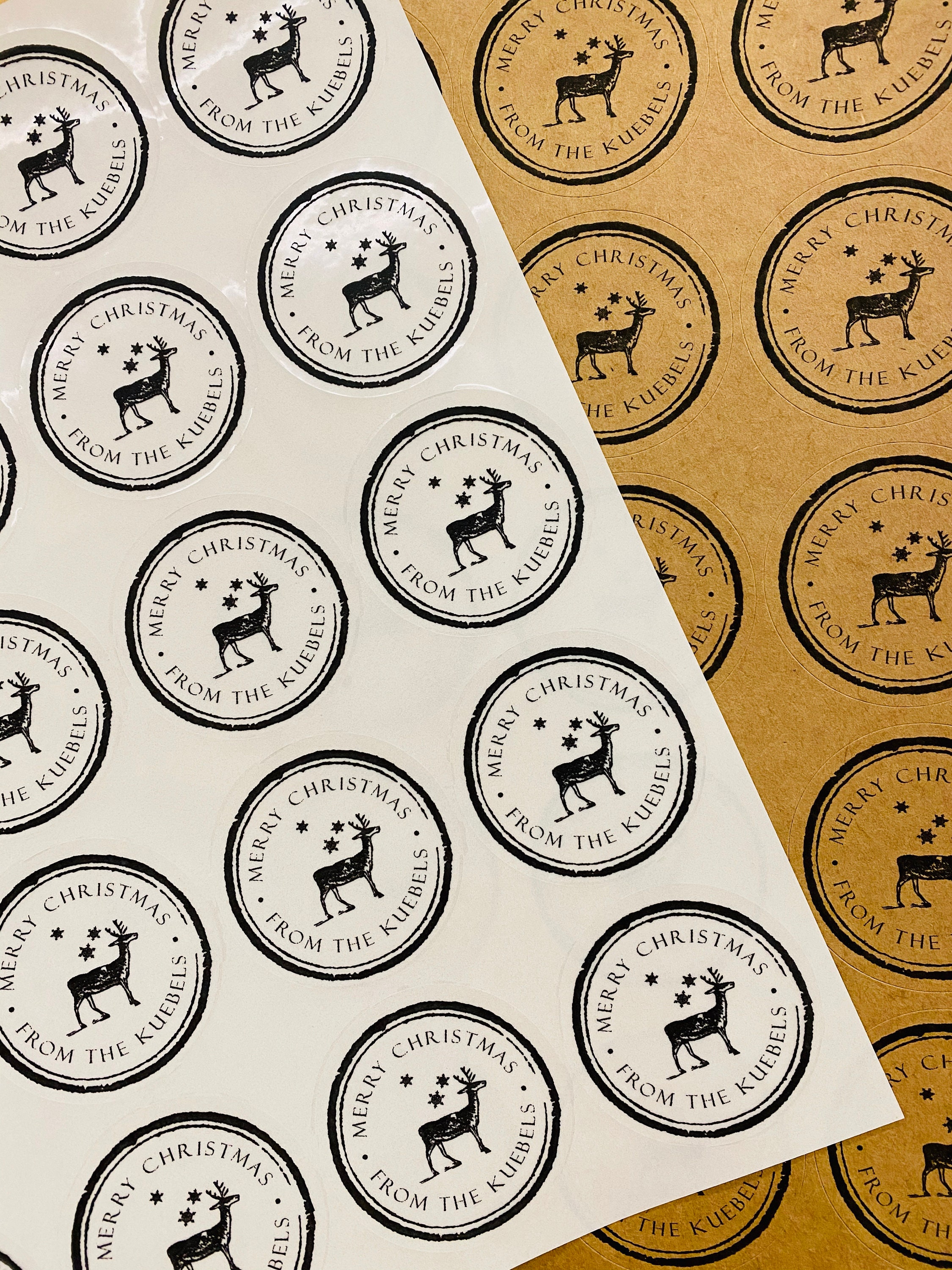 Christmas Holiday Stickers Seals Round 1.5 Inch or Custom 2 | Etsy