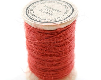 Burlap Twine 30 Yards on Wooden Spool Navy Color Jute | Etsy