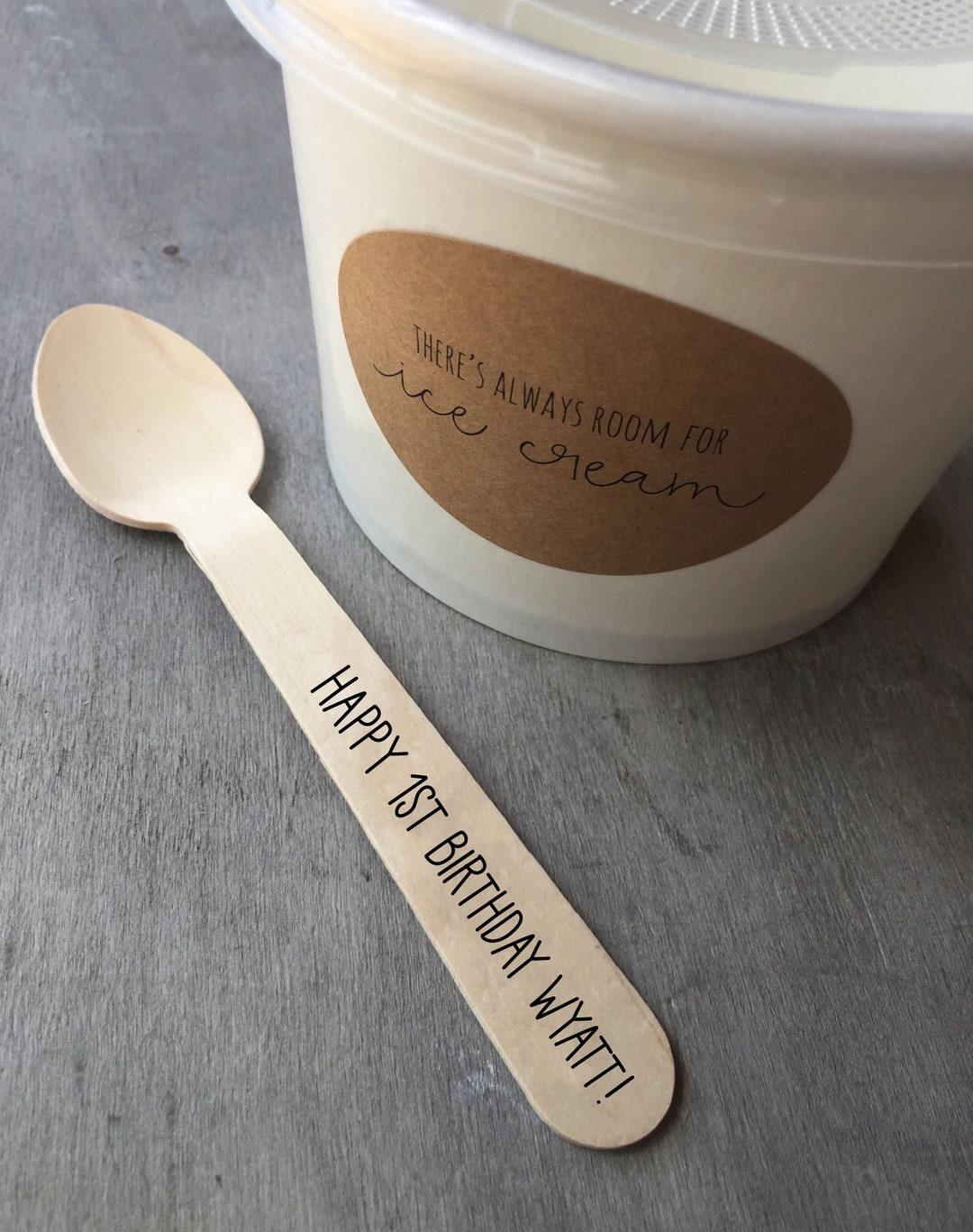 Personalized Wooden Utensils Available in Three Sizes - Custom Text or ...