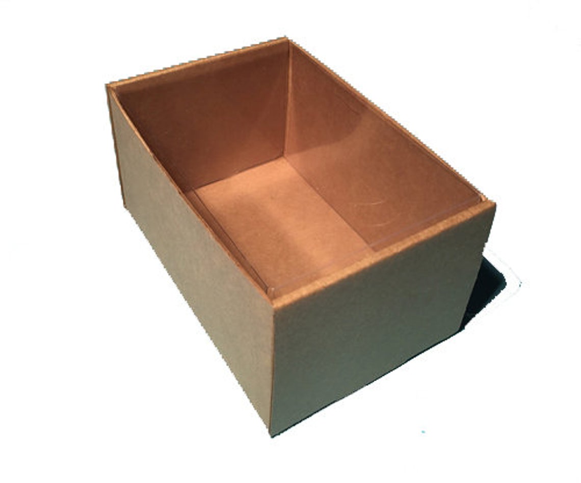 Heavy Kraft Cardboard Boxes Set of 10 Clear Top 6 | Etsy