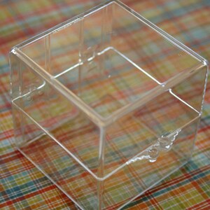 2 Inch Square Clear Polystyrene Boxes - Favors or Parties or Packaging ...