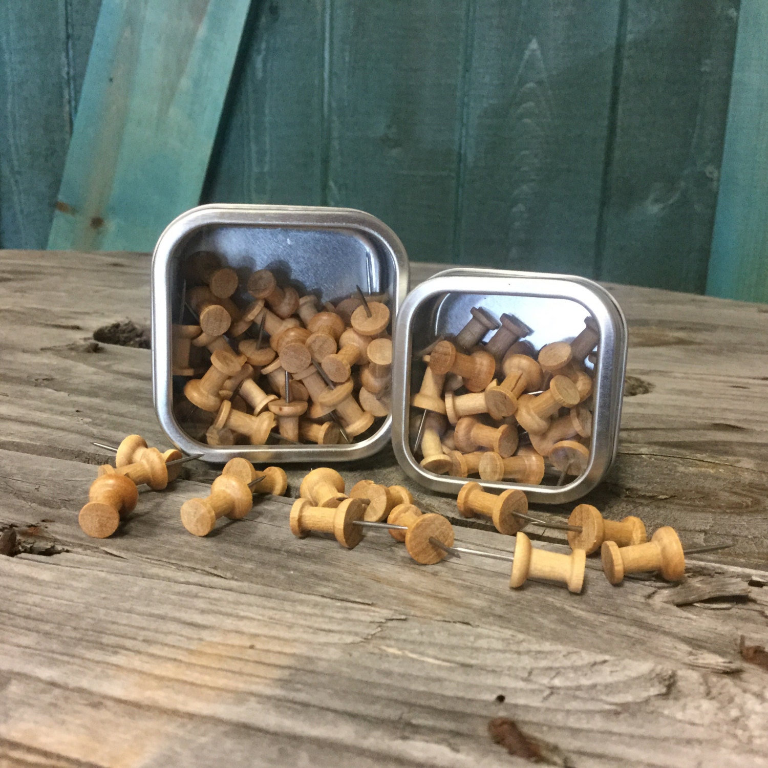 Craft Push Pins Light Wood Qty 25 | Etsy