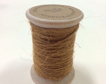 Burlap Twine 30 Yards on Wooden Spool Natural Kraft Color Jute - Etsy