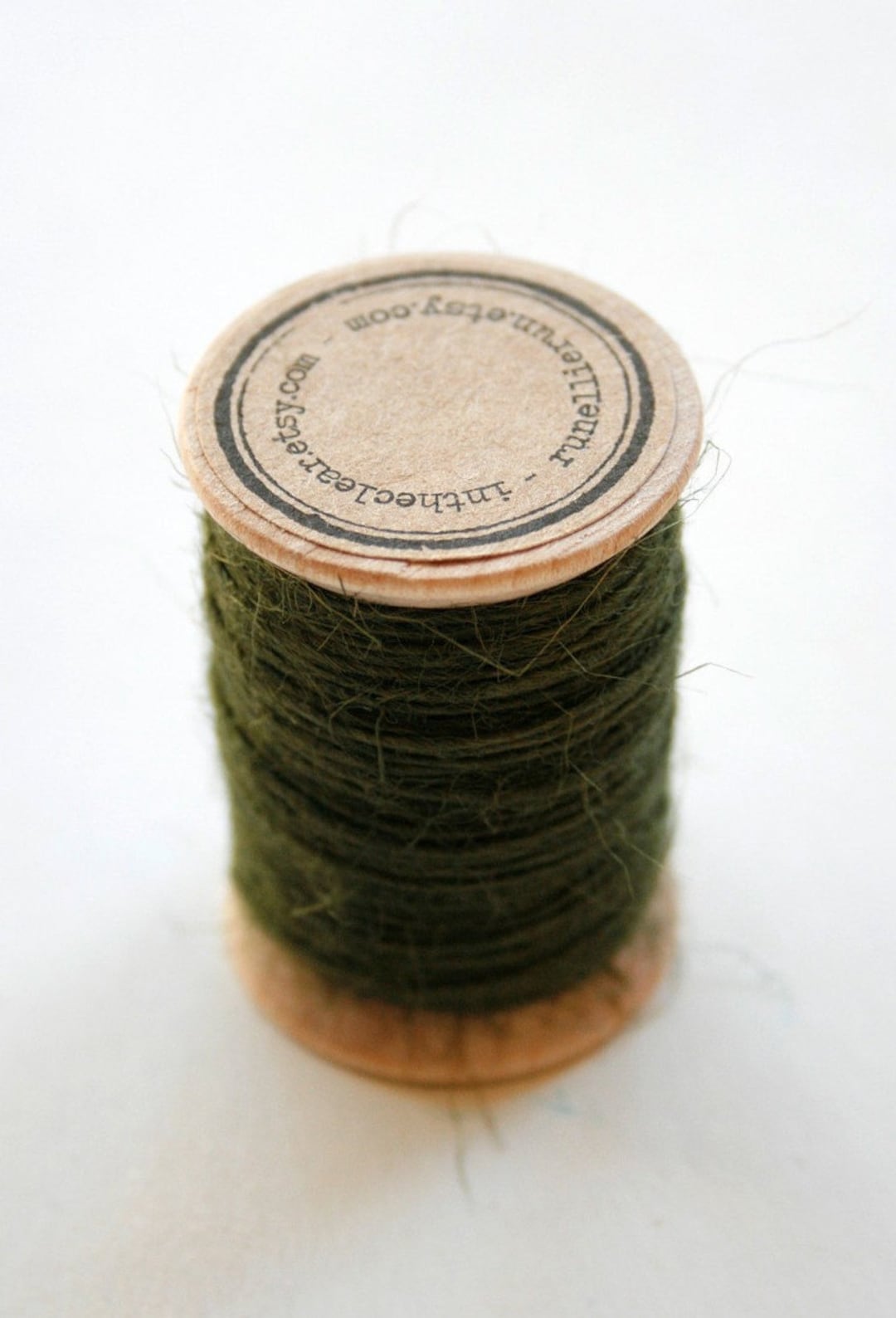 Burlap Twine - 30 Yards on Wooden Spool - Olive Green Color Jute - Etsy