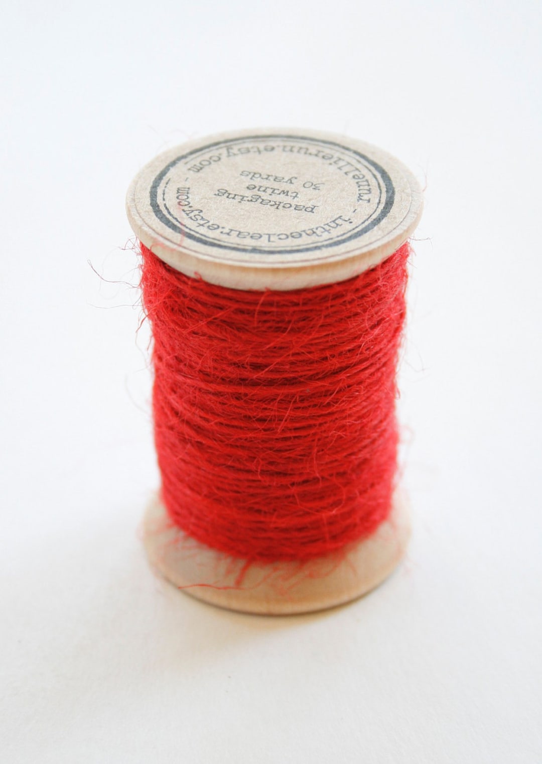 Burlap Twine - 30 Yards on Wooden Spool - Bright Red Color Jute - Etsy
