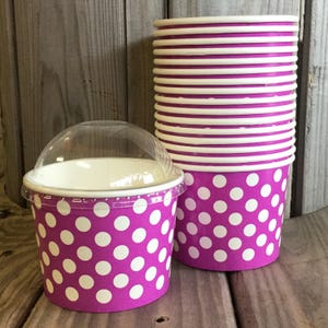 16 Oz Froyo Bowls - Ice Cream Cups - Polka Dot Party Colors! Choose ...