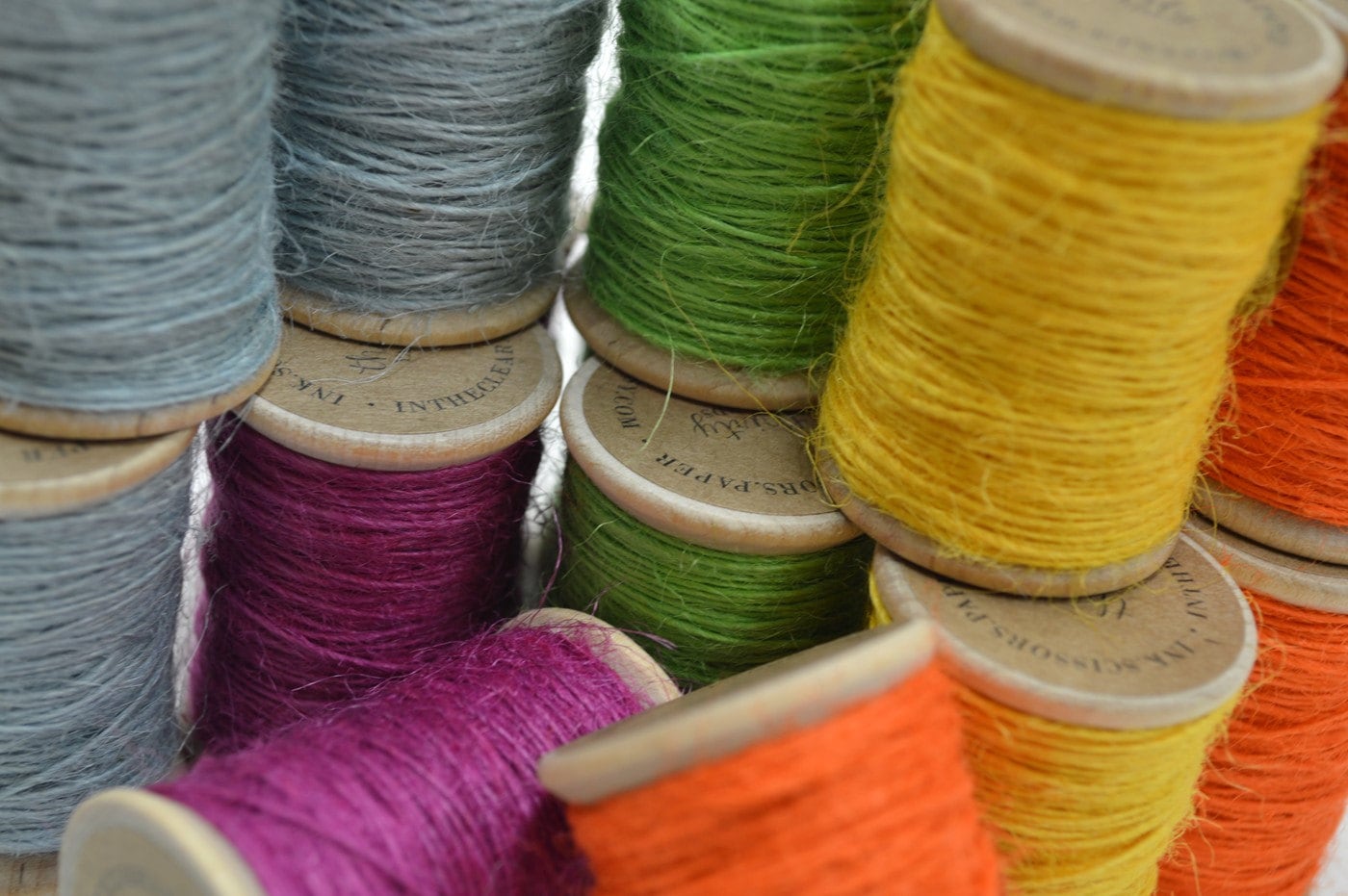 Burlap Twine 30 Yards on Wooden Spool Bright Yellow - Etsy