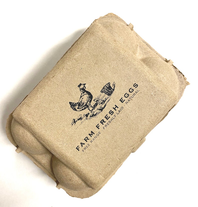 Custom Printed Egg Cartons - Natural or Multi Color - Heavy Pulp - Half ...
