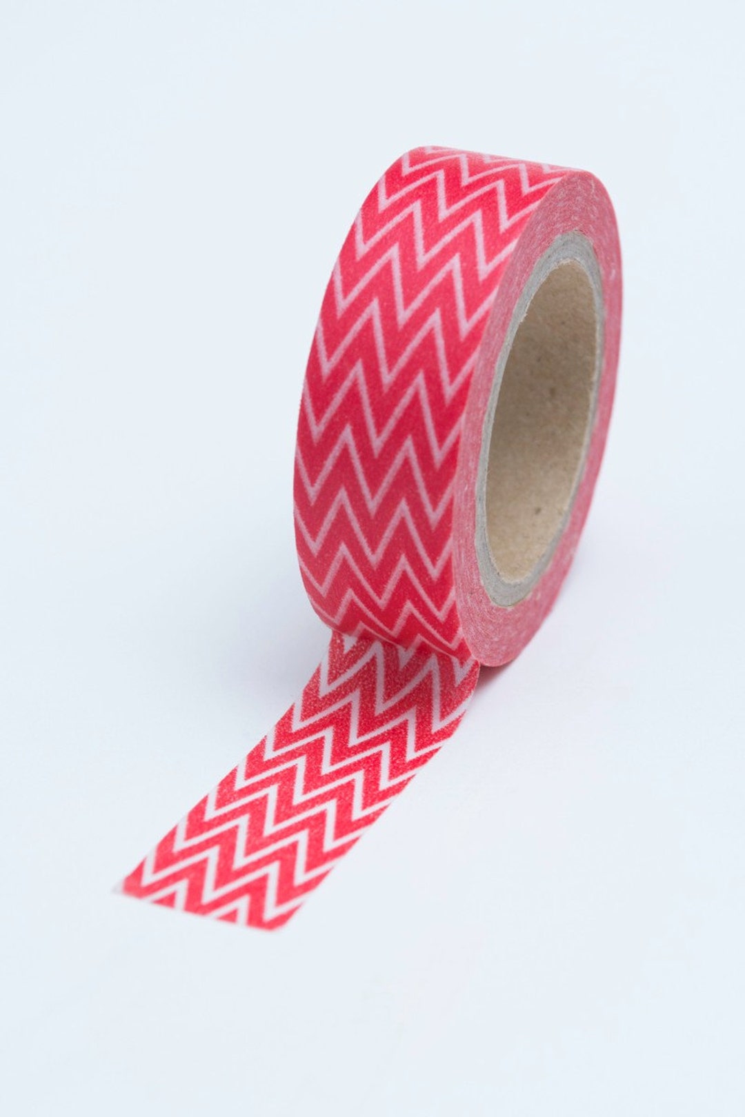 Washi Tape - 15mm - Red and White Small Chevron Pattern - Deco Paper ...