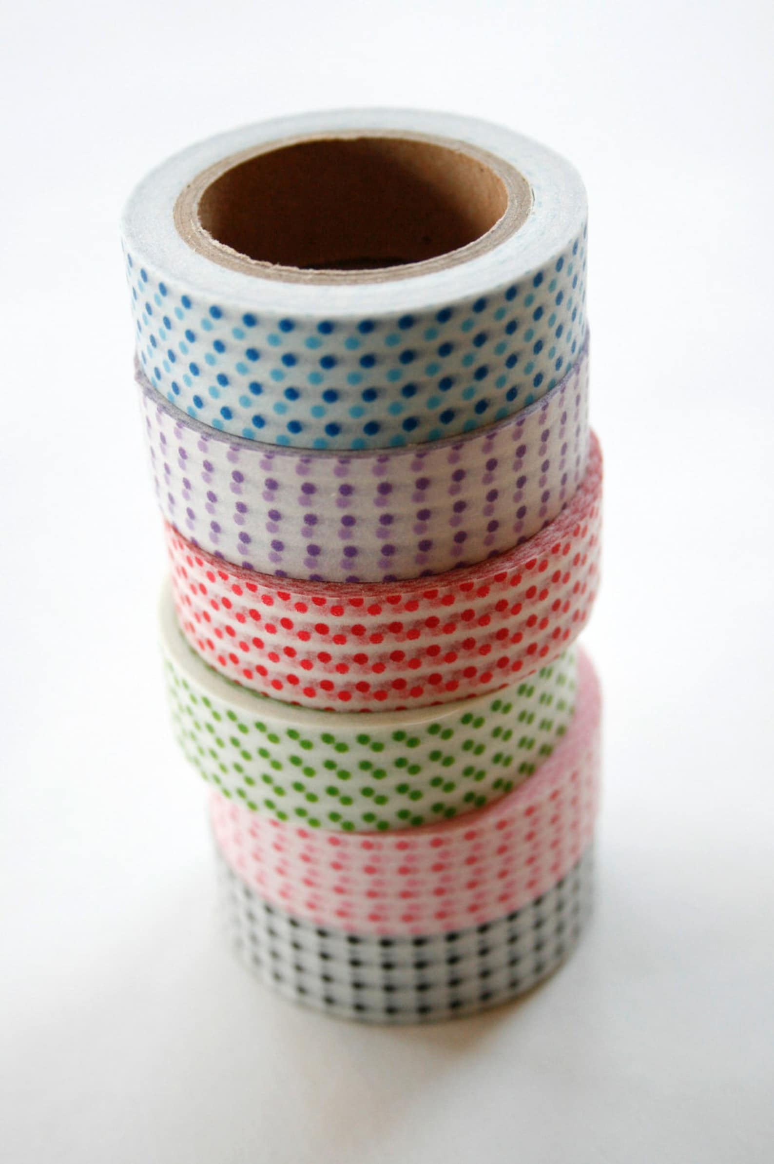 Washi Tape 15mm Pink Polka Dot on White Deco Paper Tape - Etsy