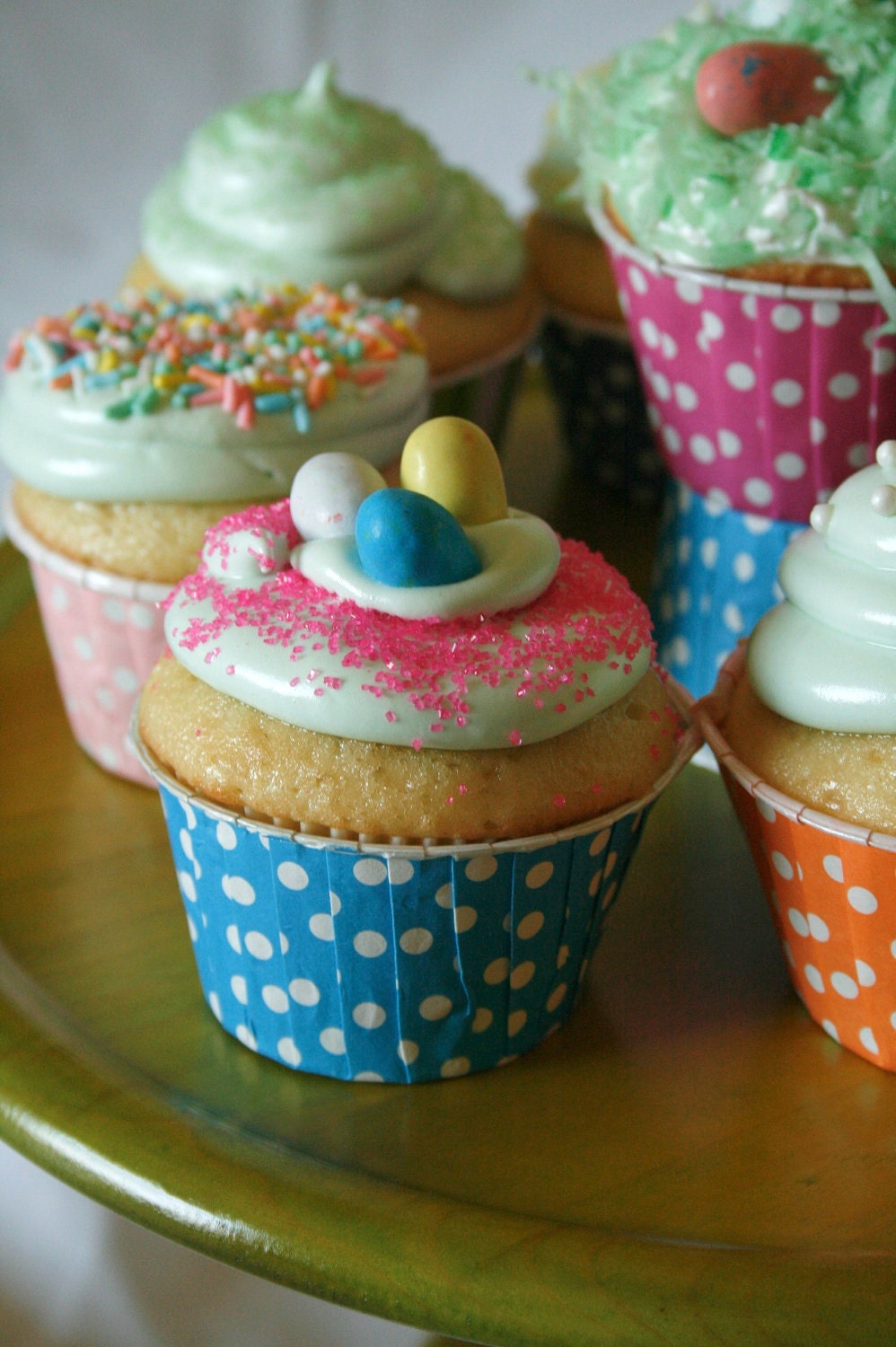 Striped Nut or Portion Paper Baking Cups Lime Set of 24 | Etsy