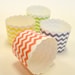 Chevron Nut or Portion Paper Baking Cups With Scalloped Tops - Red and ...