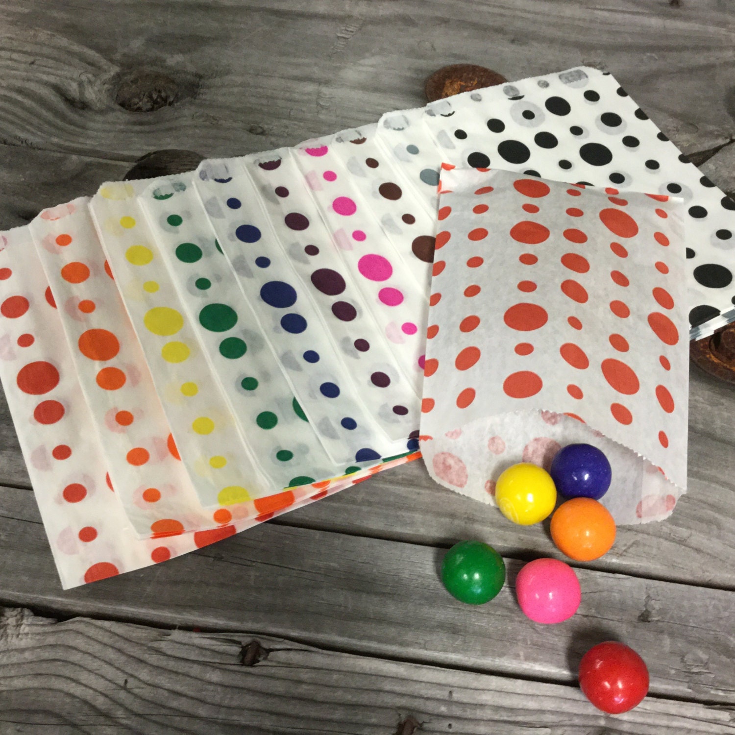 50% OFF Set of 25 Traditional Polka Dot Sweet Shop Paper - Etsy