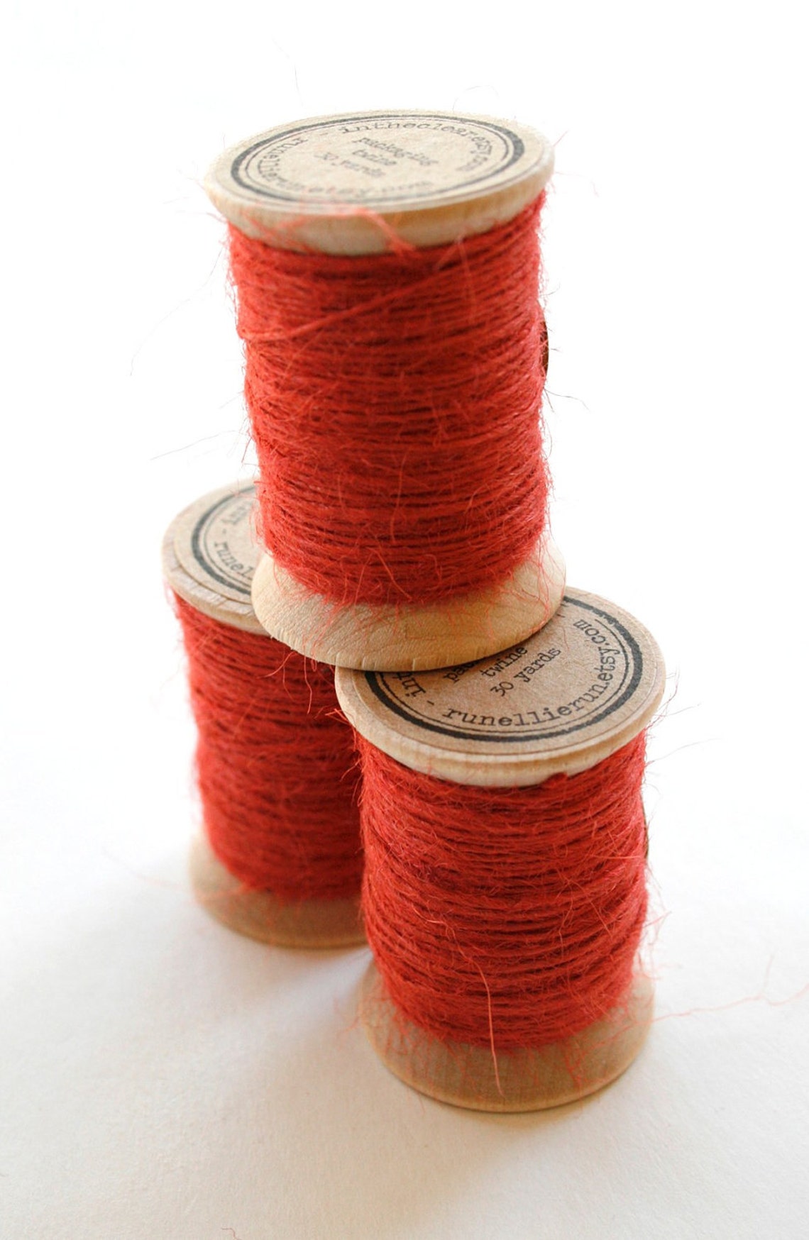 Burlap Twine 30 Yards on Wooden Spool Rust Color Jute - Etsy