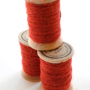 Burlap Twine - 30 Yards on Wooden Spool - Rust Color Jute - Etsy