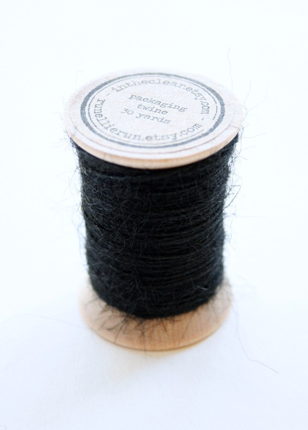 Burlap Twine - 30 Yards on Wooden Spool - Black Color Jute - Etsy