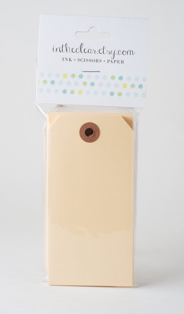 Large Shipping Paper Tags BLANK Manila Hang Tags | Etsy