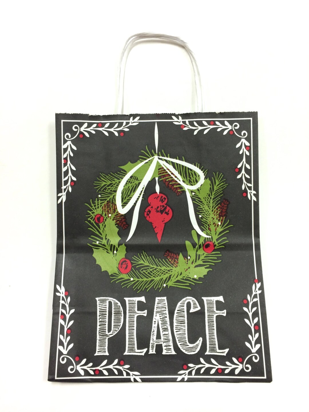 Set of 10 Chalkboard Peace Design Paper Handled Gift Bags - Etsy