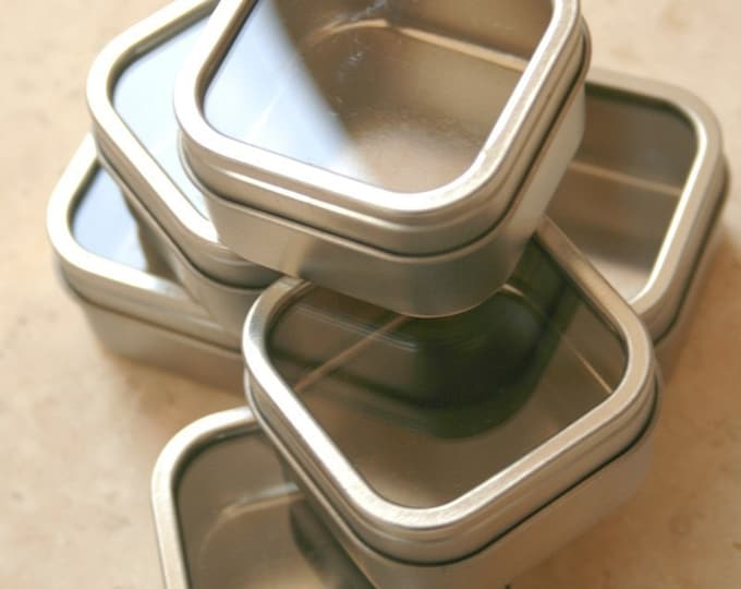 Square Window Tins - Set of 10 - 2 X 2 X 1 - 2 Ounces Capacity ...