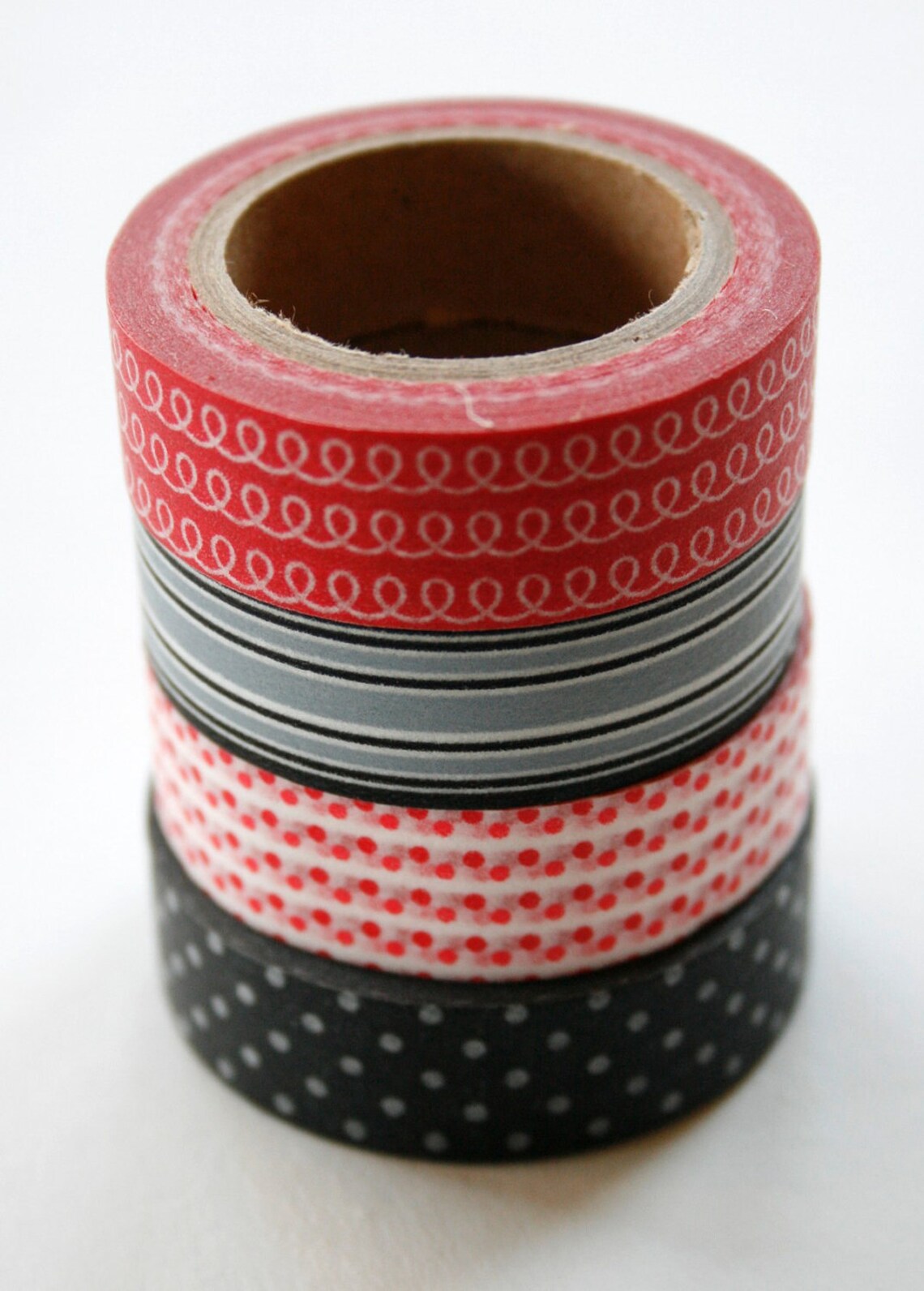 Washi Tape 15mm Red Loop Deco Paper Tape No. 85 | Etsy