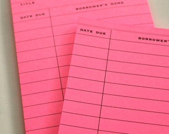 Library Cards - Etsy