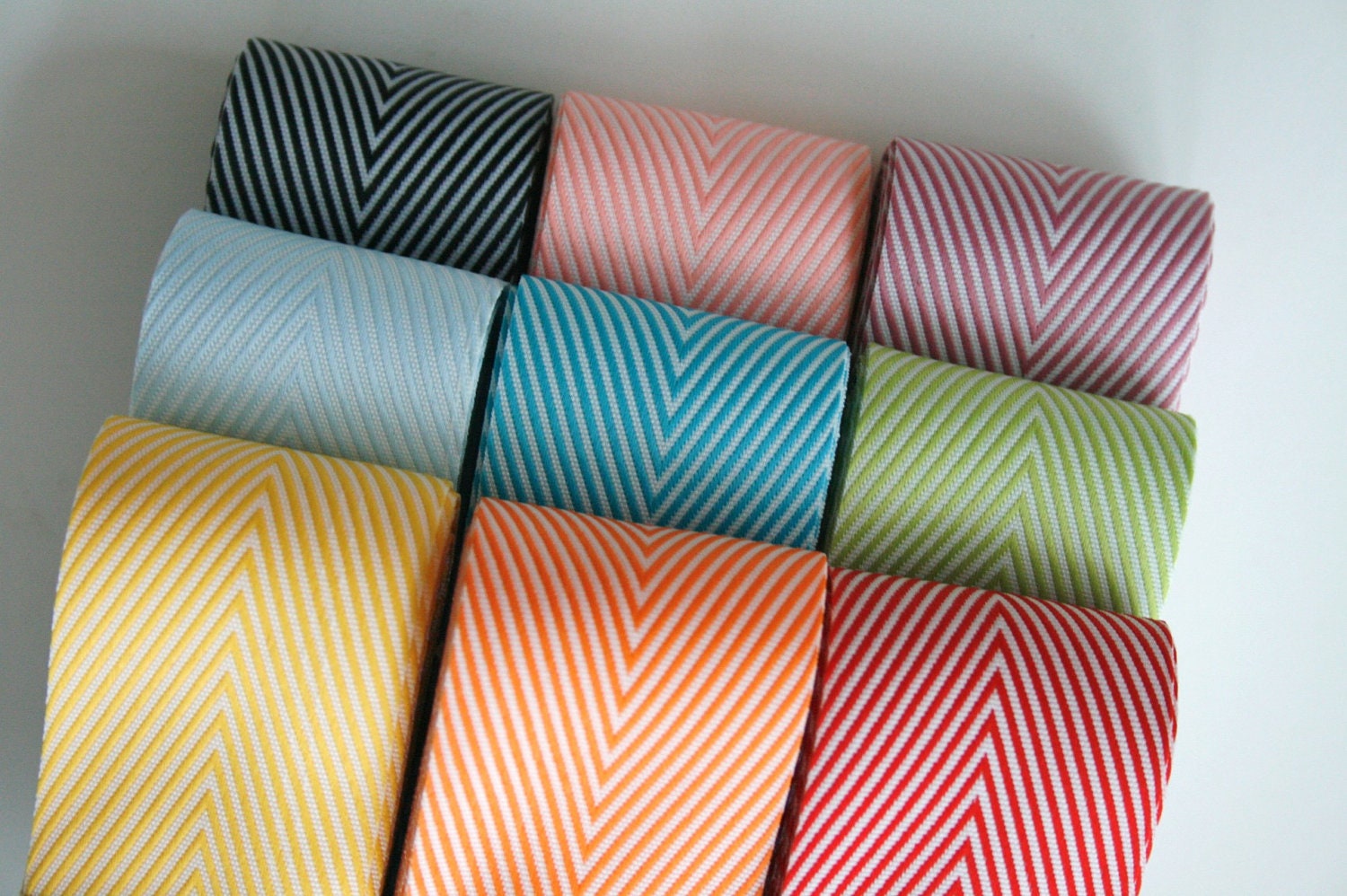 Chevron Twill Herringbone Ribbon - All Nine Colors - 1.5 Inch Width ...