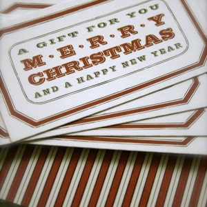 Gift Cards - Set of 15 - Rectangle Shaped Two Sided Vintage Style ...