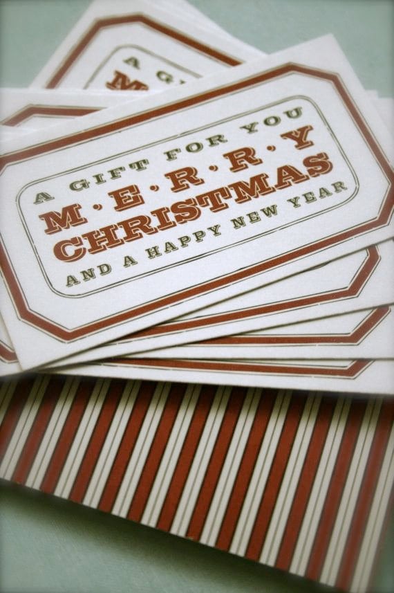 Gift Cards set of 15 Rectangle Shaped Two Sided Vintage | Etsy