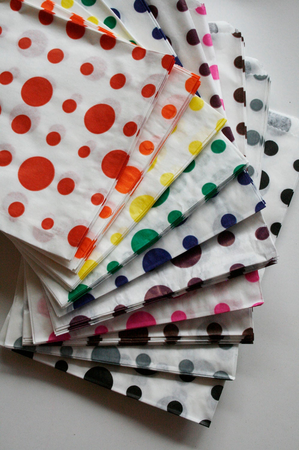 Set of 25 Traditional Sweet Shop Red Dots Paper Bags 5 X 7 - Etsy