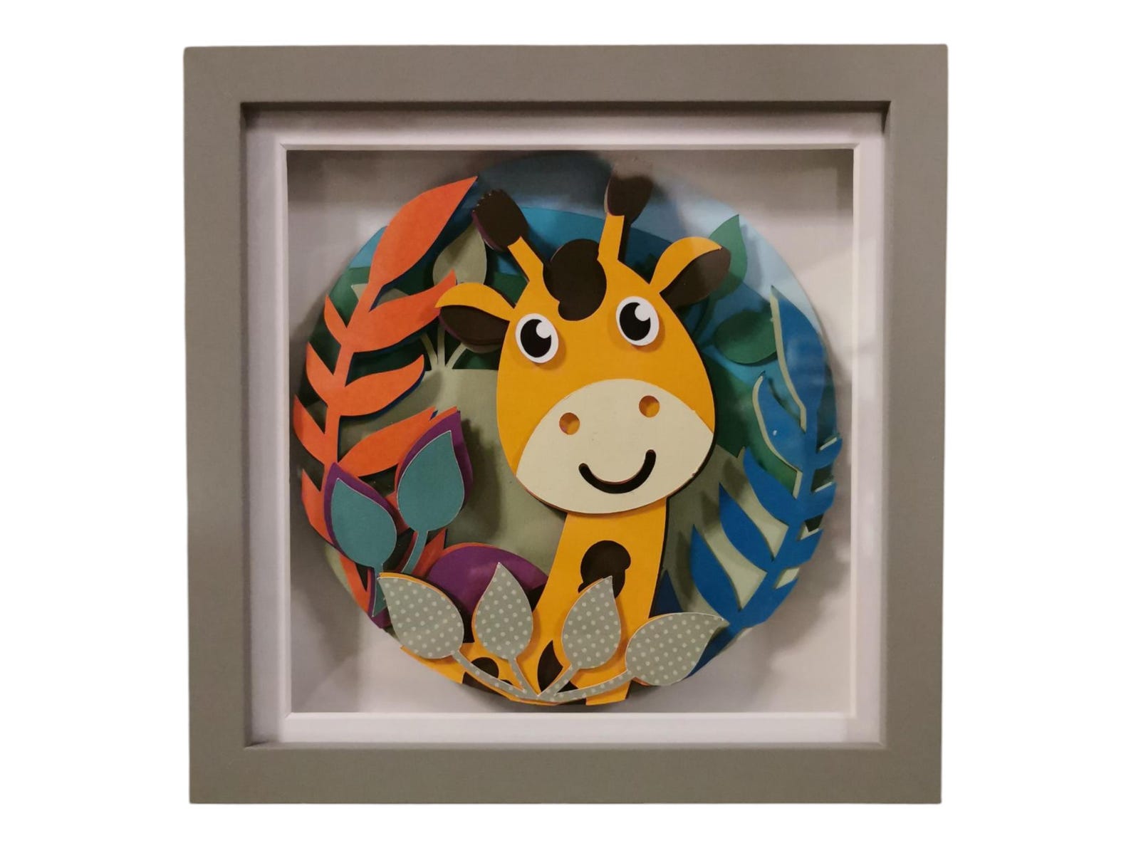 Giraffe Shadow Box With Frame - Etsy UK