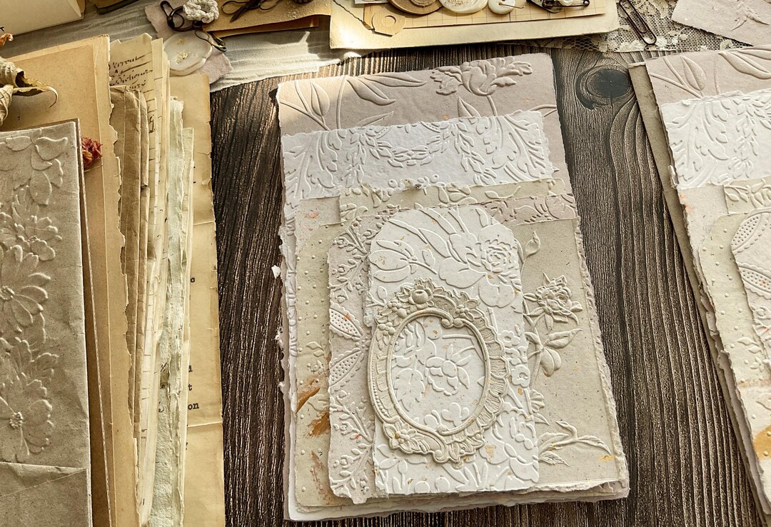Neutral Handmade Paper Pack - 10 Pieces - Etsy
